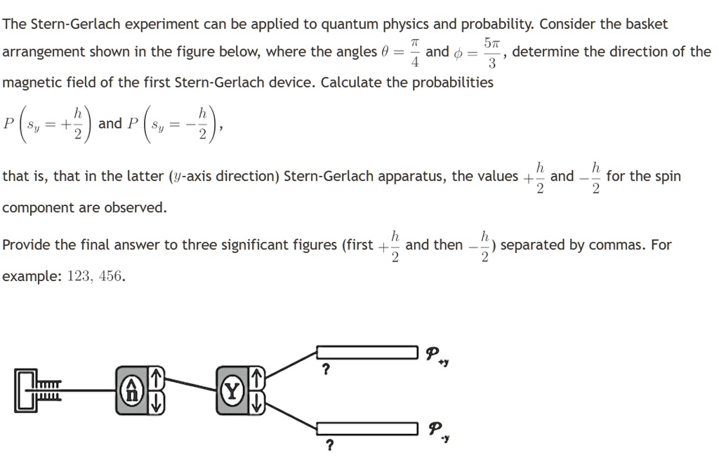 The Stern-Gerlach experiment can be applied to quantum physics and ...