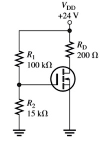 SOLVED: Determine ID (in mA), VGS, and VDS for the E-MOSFET circuit in the figure. Assume this ...