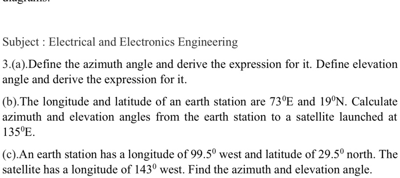 SOLVED: Subject: Electrical and Electronics Engineering 3. (a) Define ...