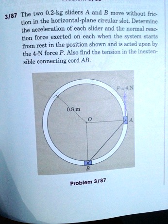 SOLVED: The two 0.02 kg sliders A and B move without friction in the ...