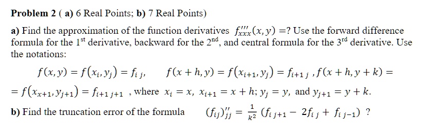 SOLVED:Problem 2 a) 6 Real Points; b) Real Points ) a) Find the ...