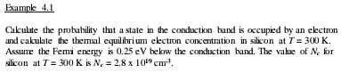 SOLVED: Calculate the probability that a state in the conduction band ...