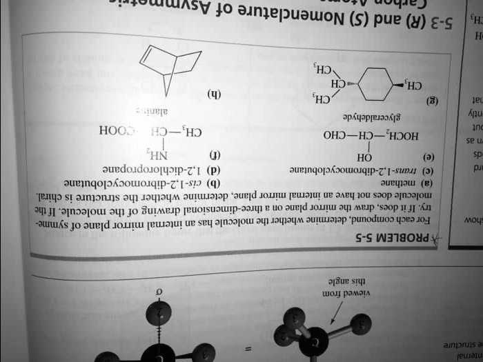 SOLVED: For each compound, determine whether the molecule has an ...