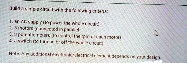 SOLVED: Show the circuit, please. Thank you. Build a simple circuit ...