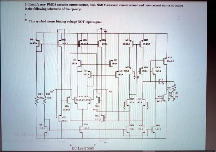 Solved Identify One Pmos Cascode Current Source One Nmos Cascode Current Source And One
