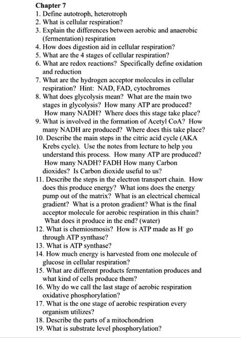 chapter define autotroph heterotroph what is cellular respiration 3 ...