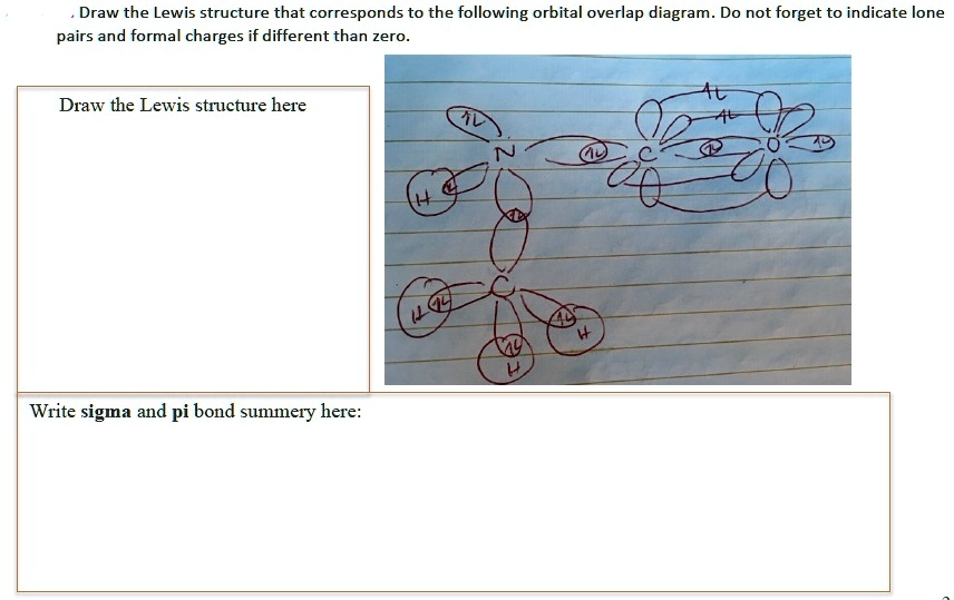 Draw The Lewis Structure That Corresponds To The Following Orbital Overlap Diagram Do Not