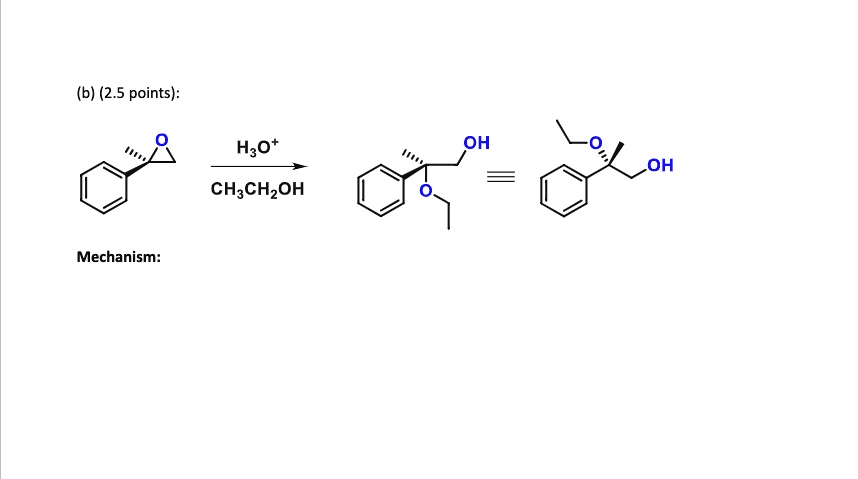 Draw a detailed mechanism for the following reaction. Draw each step and intermediate clearly ...