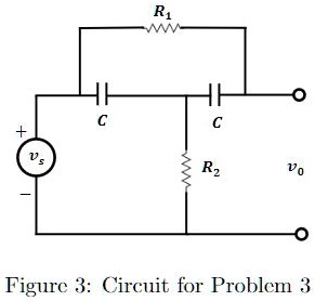 SOLVED: Obtain the transfer function T(s) = V0(s)/Vs(s) for the circuit ...