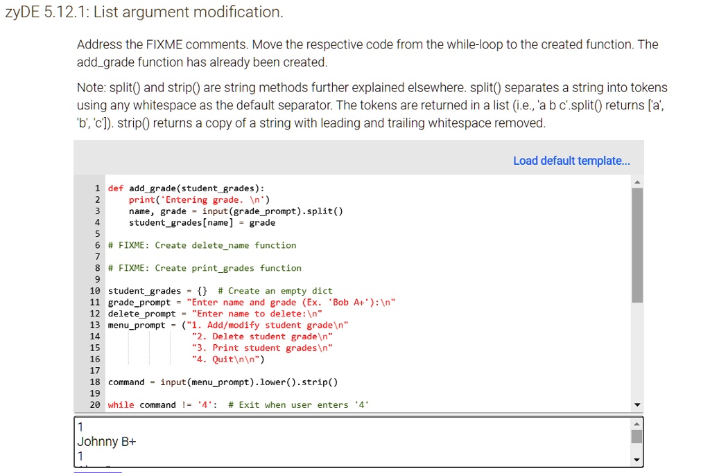 zyDE 5.12.1: List argument modification. Address the FIXME comments ... zyDE 5.12.1: List argument modification. Address the FIXME comments ...