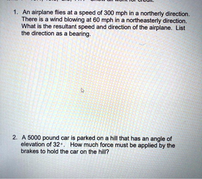 SOLVED: An airplane flies at a speed of 300 mph in a northerly ...