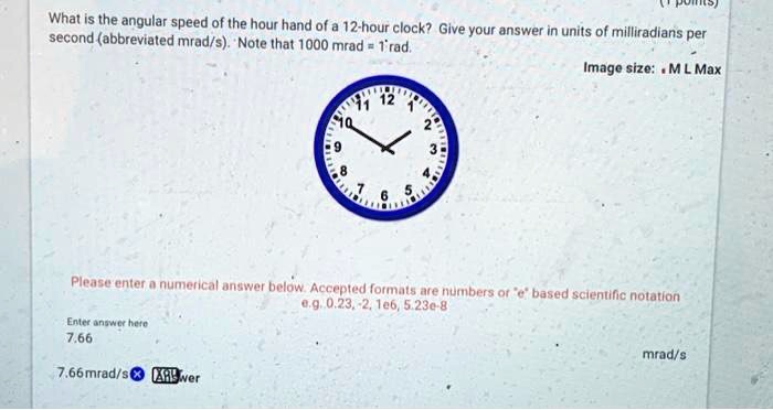 SOLVED: What is the angular speed of the hour hand of a 12-hour clock ...
