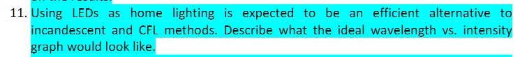 SOLVED: Using LEDs as home lighting is expected to be an efficient ...