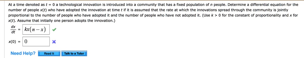 SOLVED: time denoted as technological innovation introduced into ...