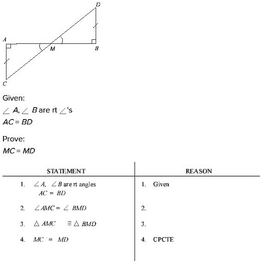 SOLVED: Which of the following statements is the reason for line 2 in the proof? A.) Right ...