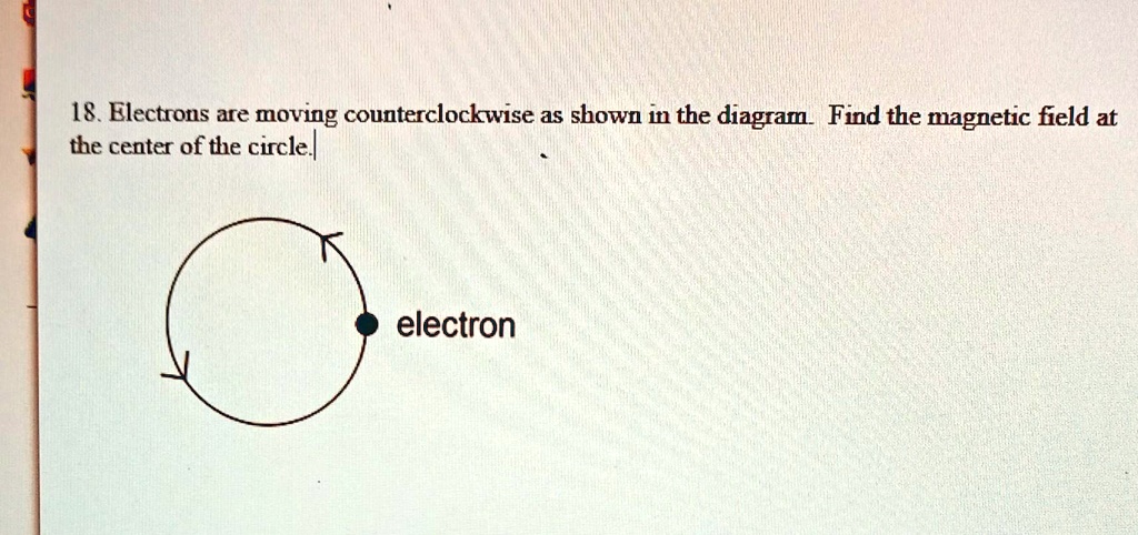 18electrons are moving counterclockwise as shown in the diagramfind the ...