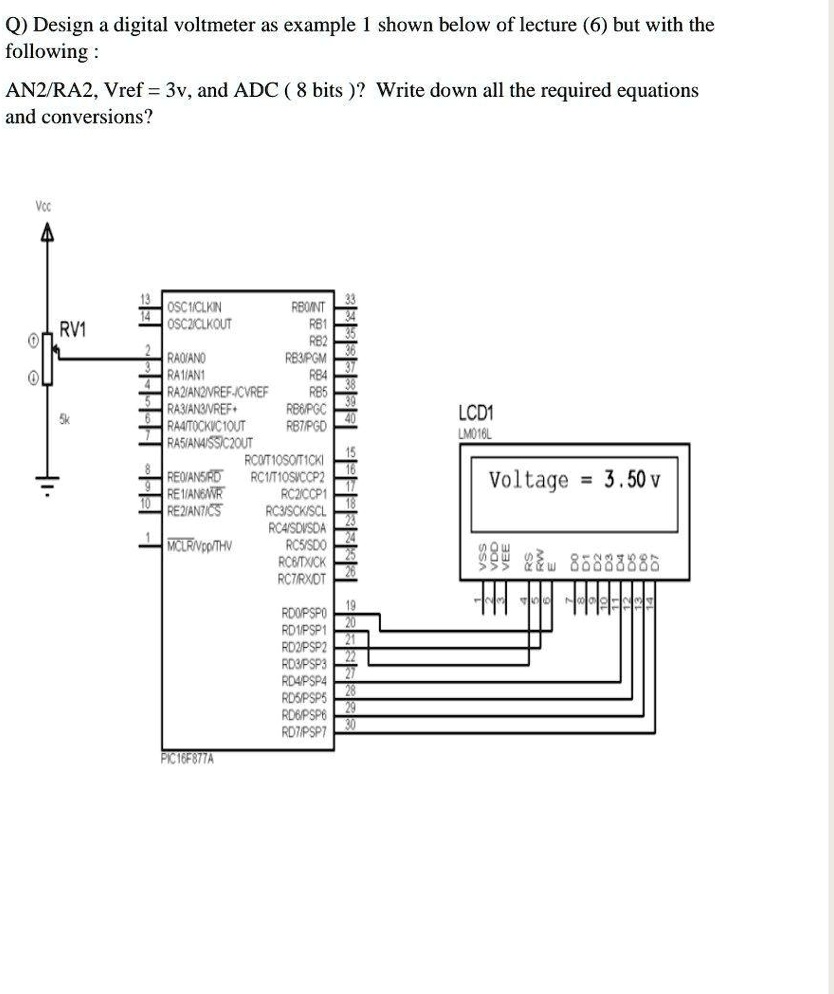 Solved Design A Digital Voltmeter As Example 1 Shown Below Of Lecture 6 But With The 