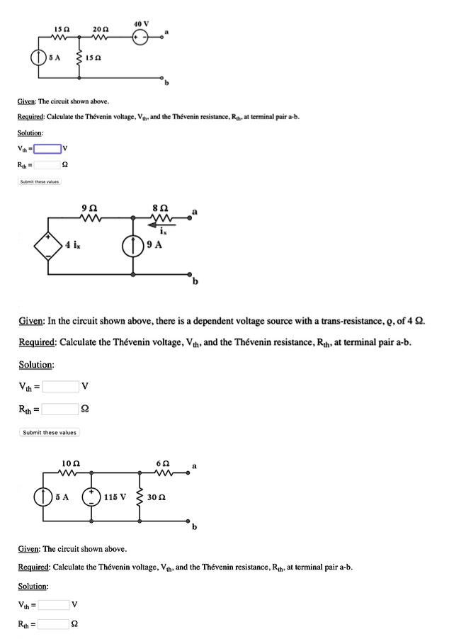 40 V 15 ? 20 ? a ?? 15 ? + Given: The circuit shown above. Required ...