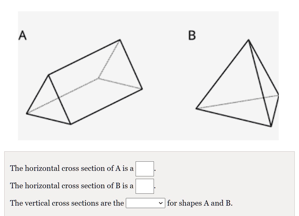 SOLVED: A B The horizontal cross section of A is a The horizontal cross ...