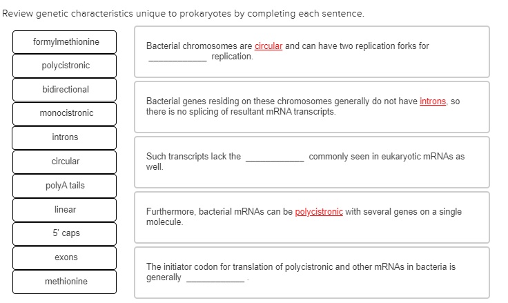 [GET ANSWER] review genetic characteristics unique to prokaryotes by ...