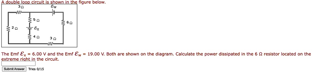 a double loop circuit is shown in the figure below 3 5 6 20 4 3 the emf ...