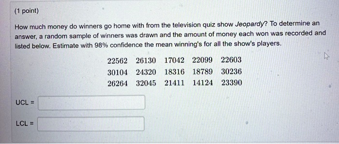 SOLVED: point) How much money do winners go home with from the ...