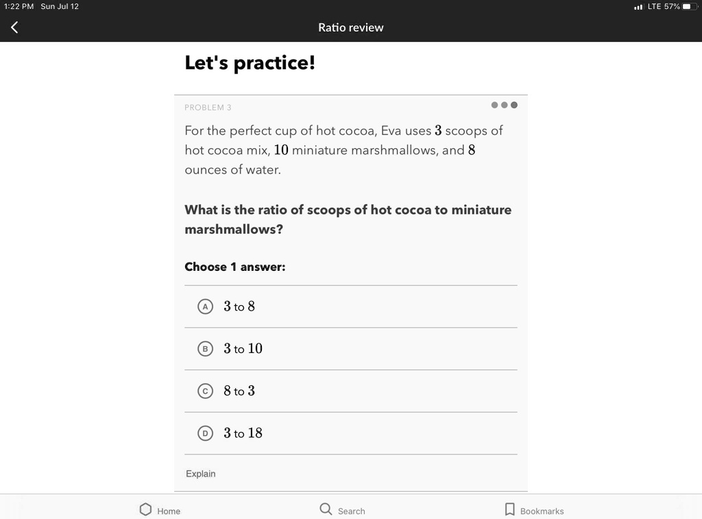 Let's practice! PROBLEM 3 For the perfect cup of hot cocoa, Eva uses 3 ...