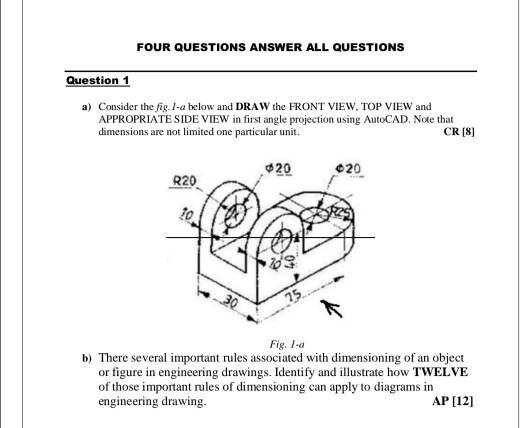 Question 1 FOUR QUESTIONS ANSWER ALL QUESTIONS a) Consider the fig. 1-a ...