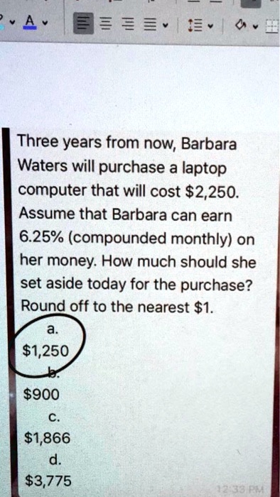 iwf three years from nowbarbara waters will purchase a laptop computer ...