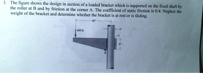 3. The figure shows the design in section of a loaded bracket which is ...