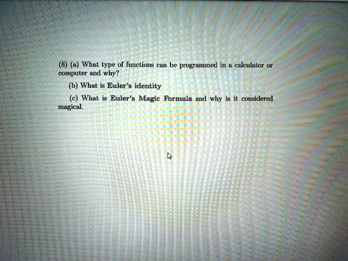 SOLVED: What type of functions can be programmed in calculator or ...