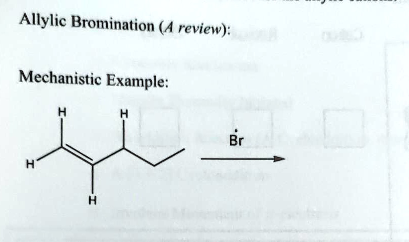 SOLVED: Allylic Bromination review): Mechanistic Example: Br
