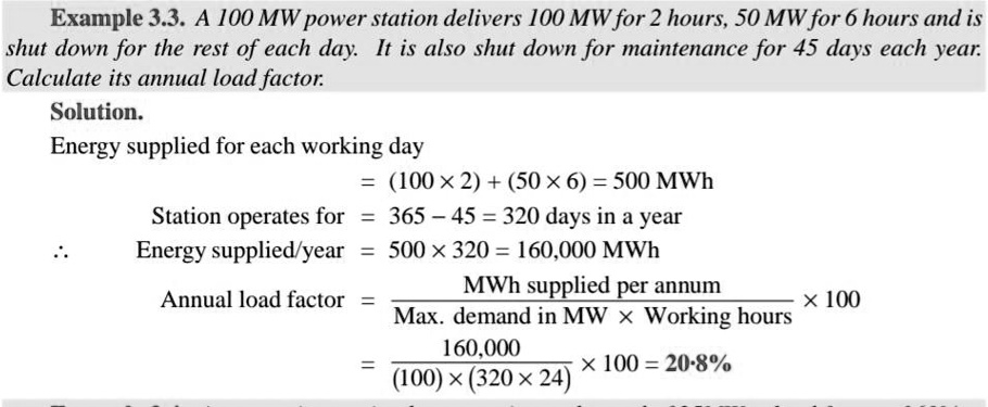 SOLVED: A 600 MW power station delivers 500 MW for 8 hours, 400 MW for 10 hours and is shut down ...