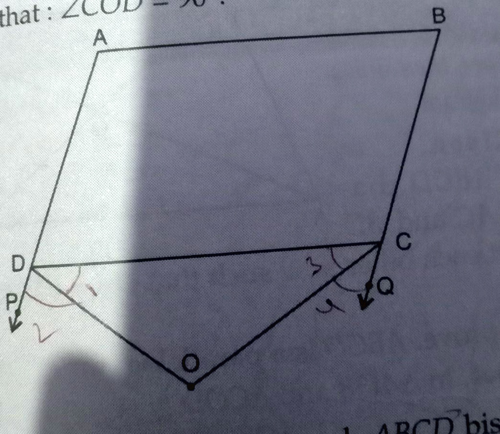 that : ∠ COD = x.