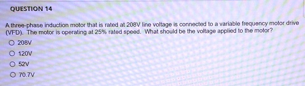 SOLVED: A three-phase induction motor that is rated at 208V line ...