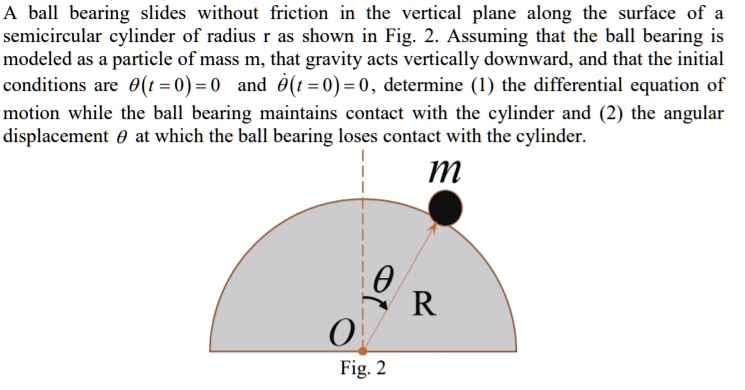 A ball bearing slides without friction in the vertical plane along the ...