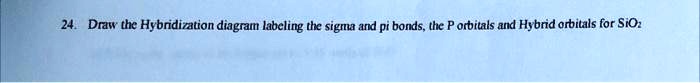 24. Draw the Hybridization diagram labeling the sigma and pi bonds, the P orbitals and Hybrid ...