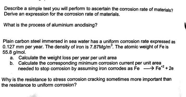 SOLVED: Describe a simple test you will perform to ascertain the ...