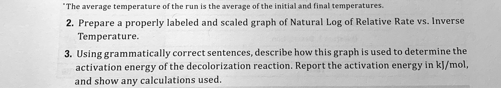 SOLVED: The average temperature of the run is the average of the ...