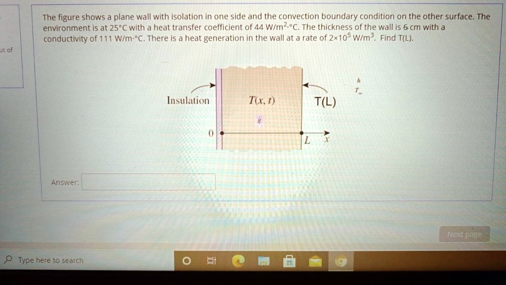 SOLVED: The figure shows a plane wall with insulation on one side and ...