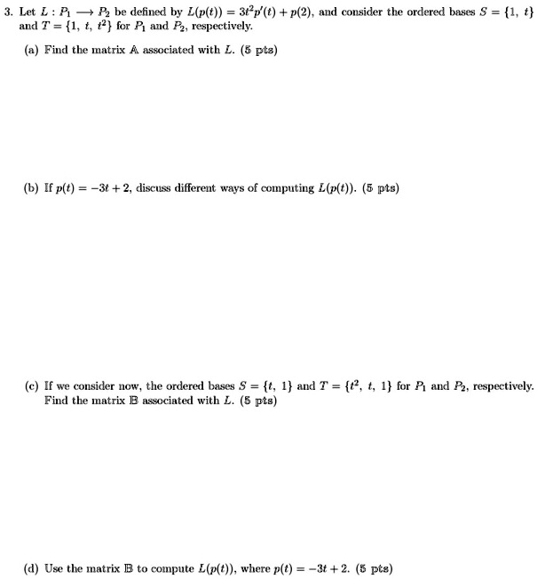Solved Let L N Rz Be Definedl By L P T 30 P P 2 And Consider