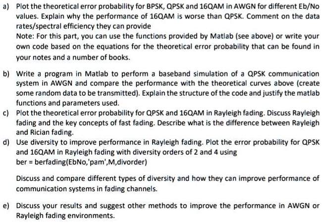 Solved Coursework Assignment Using Matlab Provide Matlab Code File A Plot The Theoretical 1327