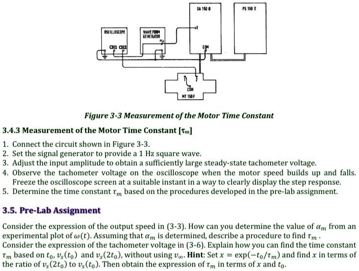 figure 3 3 measurement of the motor time constant 343 measurement of ...