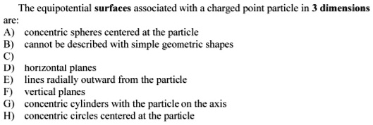 the equipotential surfaces associated with charged point particle in 3 ...
