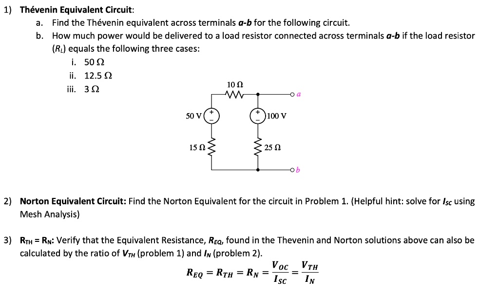 SOLVED: Thevenin Equivalent Circuit: a. Find the Thevenin equivalent across terminals a-b for ...