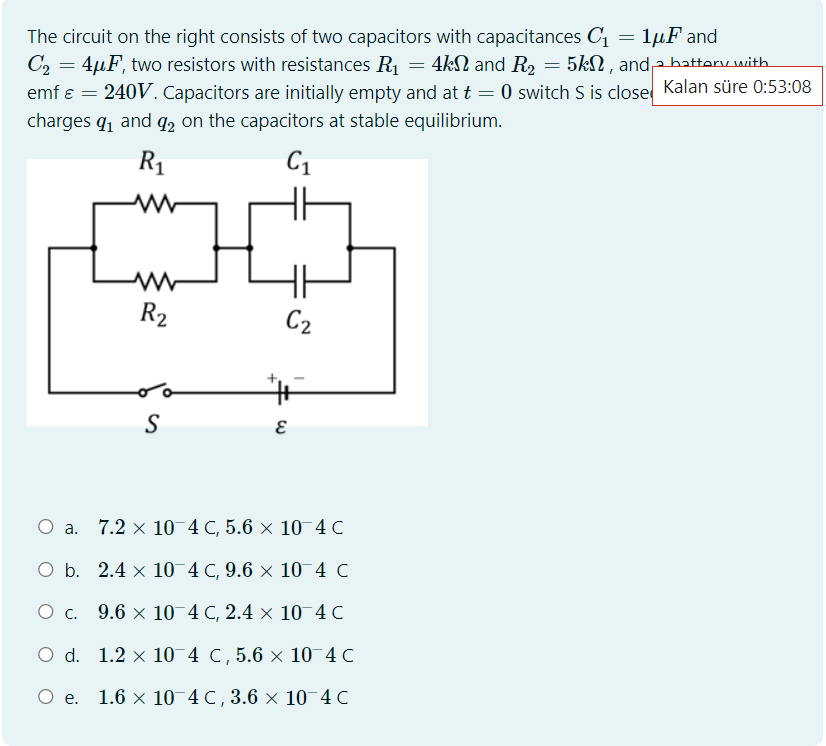 SOLVED: The circuit on the right consists of two capacitors with ...