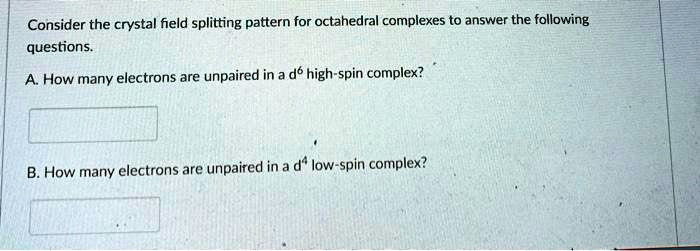 Consider the crystal field splitting pattern for octahedral complexes ...