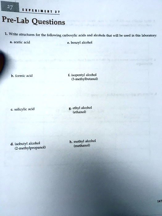 SOLVED: WWW Pre-Lab Questions Write structures for the following ...