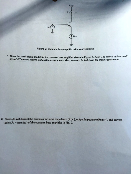 Vcc Rc Iout Figure 2: Common base amplifier with a current input 7 ...