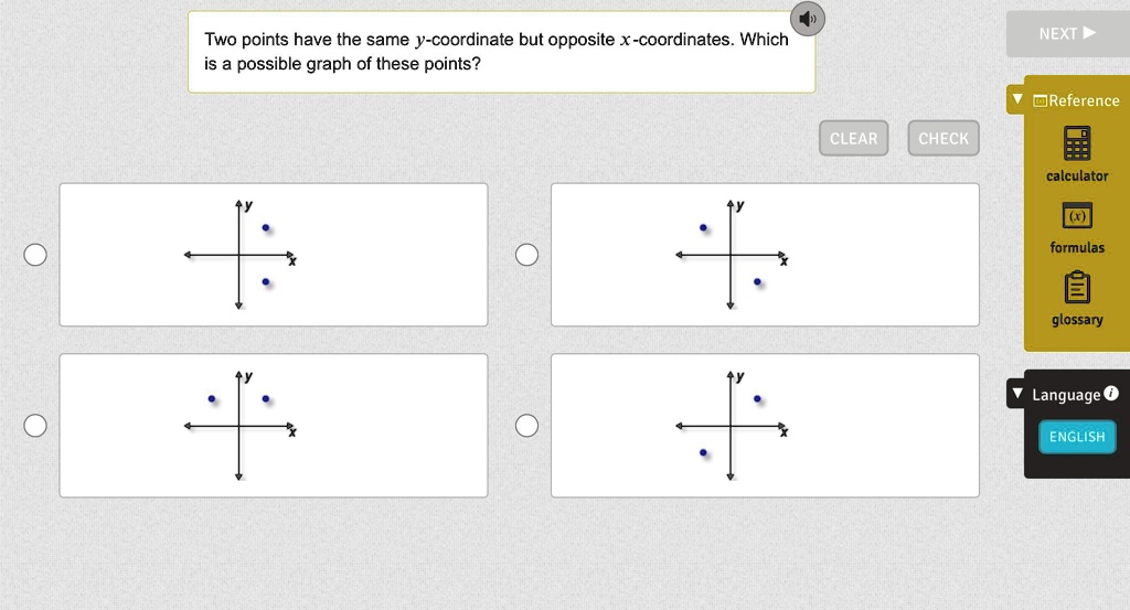 SOLVED: 'Two points have the same y -coordinate but opposite x ...